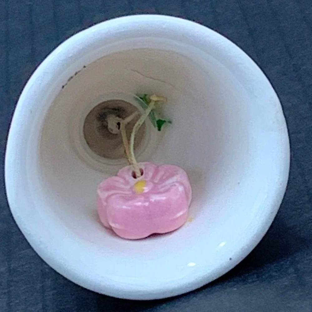 Avon | Accents | Avon 984 Porcelain Bunny Rabbit Bell Pink Flowers ...